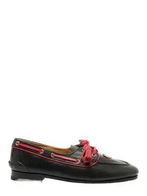 Bally Leather Derby With Apron Stitching - Black