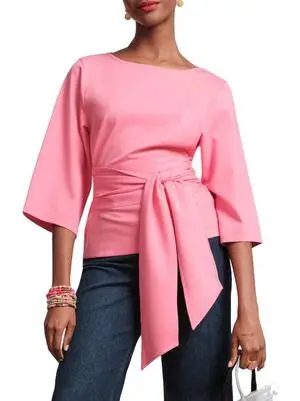 FRANCES VALENTINE Whitney Wrap Top - Pink