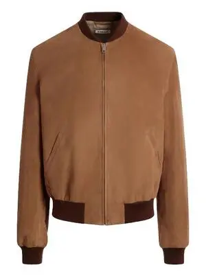Bally Suede Bomber Jacket - Brown