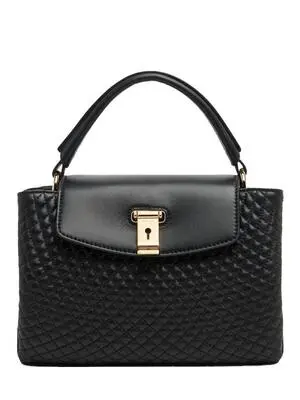 Bally Lock Me Small Top Handle Bag - Black