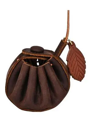 OLD TREND Mini Bucket Charm Dark Brown