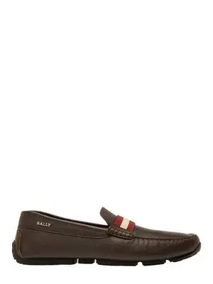Bally Leather Driver Loafers Brown
