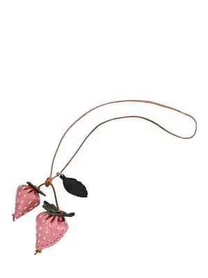 OLD TREND Strawberry Genuine Leather Artisan Charm - Blush