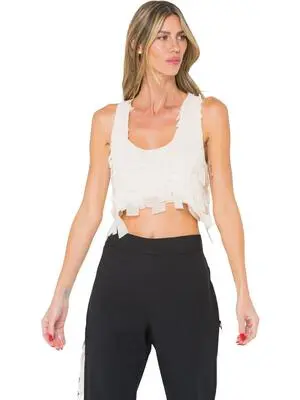 JBQ Juliet Crop Top - Bone