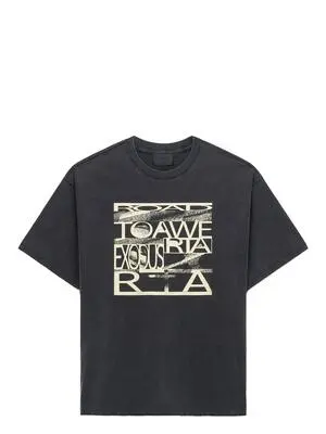 RtA Elian Road To Awe Double Layer Graphic T-shirt - Black Exodus