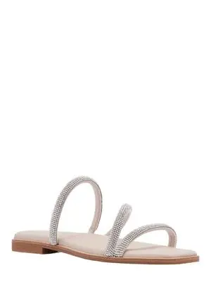 FRANKIE4 Remy Embellished Slide Sandal - Blush Crystal
