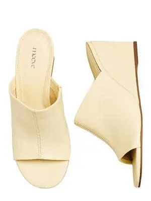 Maeve Open-toe Wedge Shoes - Light Yellow