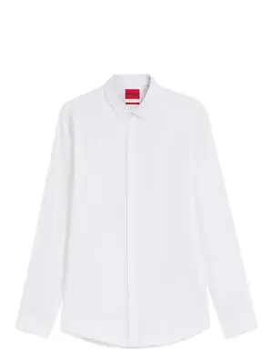 Hugo Slim-fit Shirt In Stretch Cotton - White