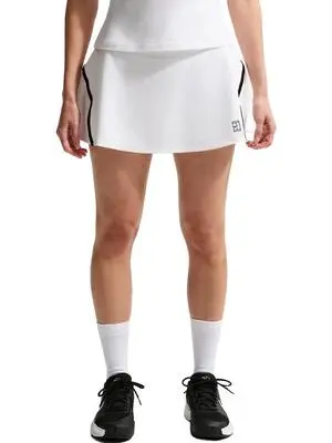 Nike Court Advantage Dri-fit High Waist Tennis Skort - White/black