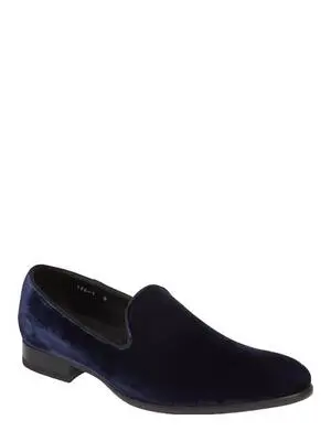 To Boot New York Formal Velvet Loafer - Blue Velour