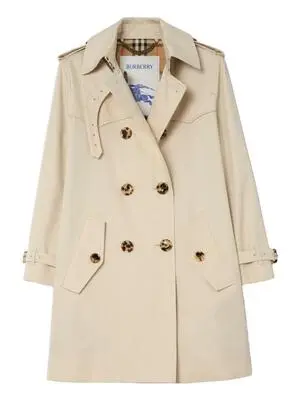 Burberry Short Summerside Gabardine Trench Coat - Clam Beige