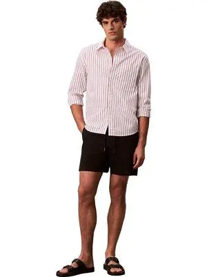 Calvin Klein Cotton Stretch Chino Pull-on Shorts - Black