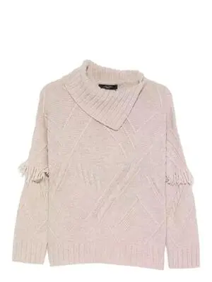 Max Mara Mastro Fringed Sweater - Neutrals