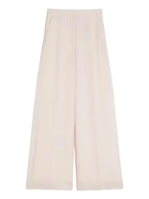 Max Mara Silk Organza Straight-leg Trousers - Powder