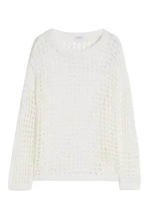 Max Mara Cotton Mesh Jumper Optical White