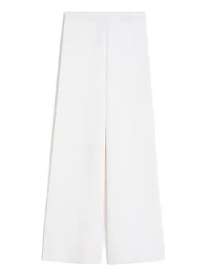 Max Mara Viscose Crêpe Yarn Trousers - Optical White