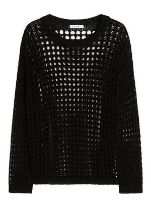 Max Mara Cotton Mesh Jumper Black