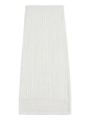 Max Mara Mesh Knit Cotton Skirt Optical White