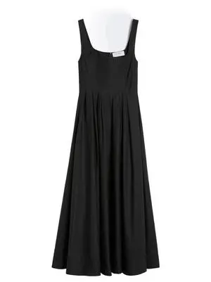 Max Mara Long Sleeveless Pure Cotton Dress - Black