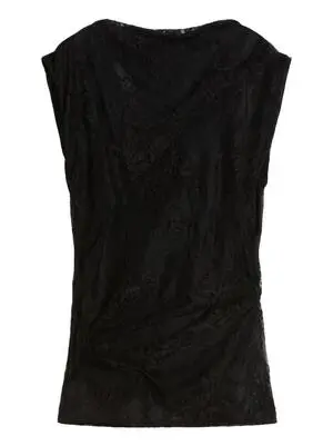 Max Mara Lace Sleeveless Top - Black