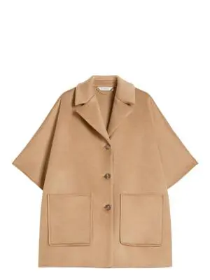 Max Mara Oversized Cashmere Broadcloth Cape - Camel