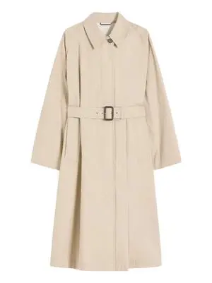 Max Mara Water-repellent Cotton Gabardine Trench Coat - Beige