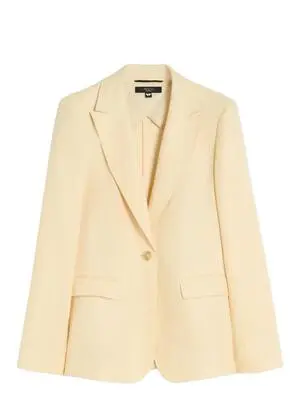 Max Mara Max Mara Linen Canvas Blazer Light Yellow