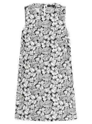 Max Mara Printed A-line Dress - Black