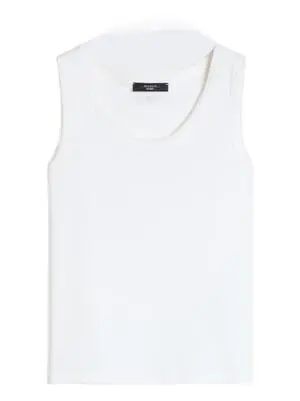 Max Mara Stretch Cotton Top - White