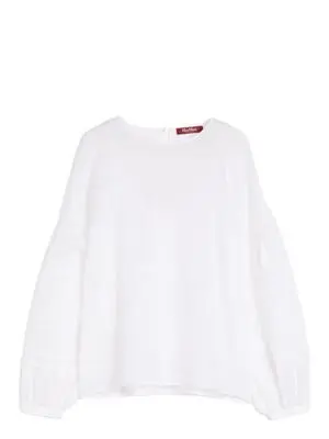 Max Mara Ramie Gauze Blouse - White