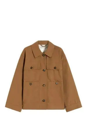 Max Mara Water-repellent Cotton-blend Twill Jacket - Tobacco