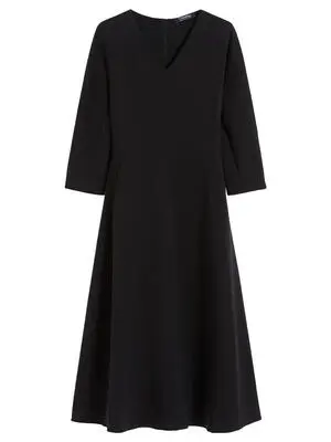 Max Mara Stretch Jersey Fit-and-flare Dress - Black