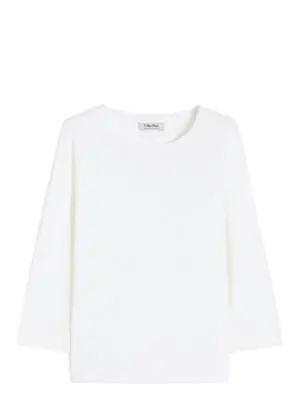 Max Mara Cotton Blend Knit T-shirt - White