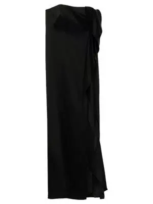 Amsale Cascade Maxi Dress - Black