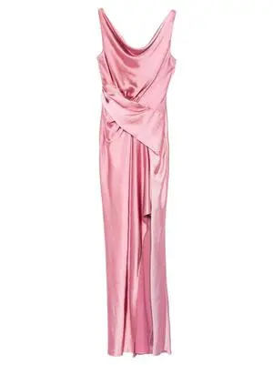 Amsale Draped Maxi Dress - Pink