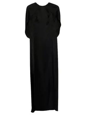 Amsale Column Cape Maxi Dress - Black