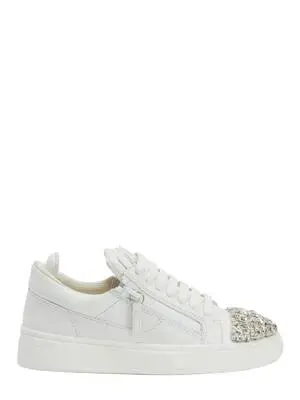 GIUSEPPE ZANOTTI Crystal-embellished Sneakers - White