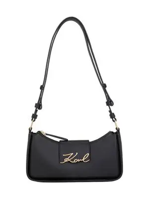 Karl Lagerfeld Logo-plaque Shoulder Bag - Black