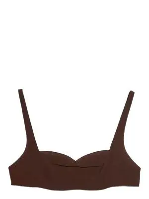 Prada Crepe De Chine Top - Brown