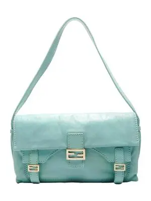 Fendi 2000s-2015s Mamma Bucket Shoulder Bag - Blue