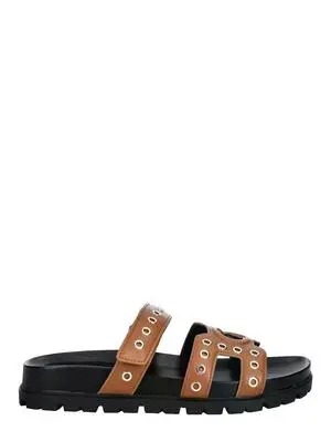Guess Eyelet Embellished Sandals - Brown