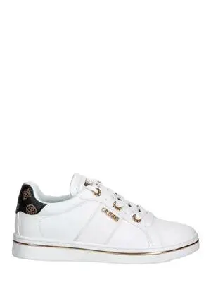 Guess Logo-plaque Panelled Sneakers - White