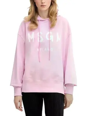 MSGM Logo-detail Hoodie - Pink
