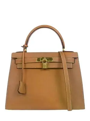 Hermès 1990s 28 Kelly Courchevel Tote Bag Neutrals