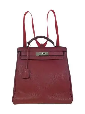 Hermès 2001 Fjord Kelly A Dos Gm Leather Backpack - Red