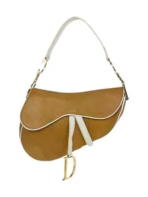 Dior 2000 Leather Saddle Handbag - Neutrals