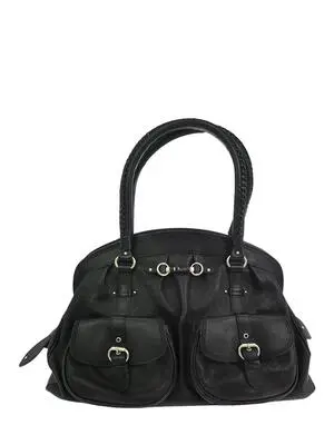 Dior 2007 Braided Leather Handbag - Black