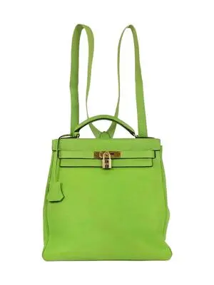 Hermès 2004 Togo Kelly A Dos Gm Leather Backpack - Green