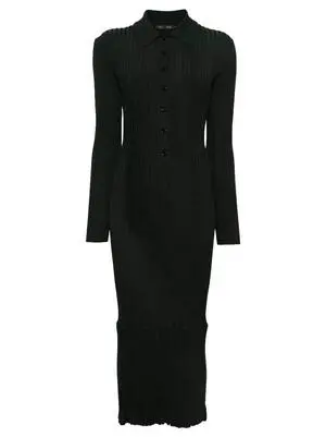 Proenza Schouler Sunburst Ribbed Midi Dress - Green