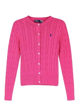 Polo Ralph Lauren Cotton Cardigan With Logo - Pink